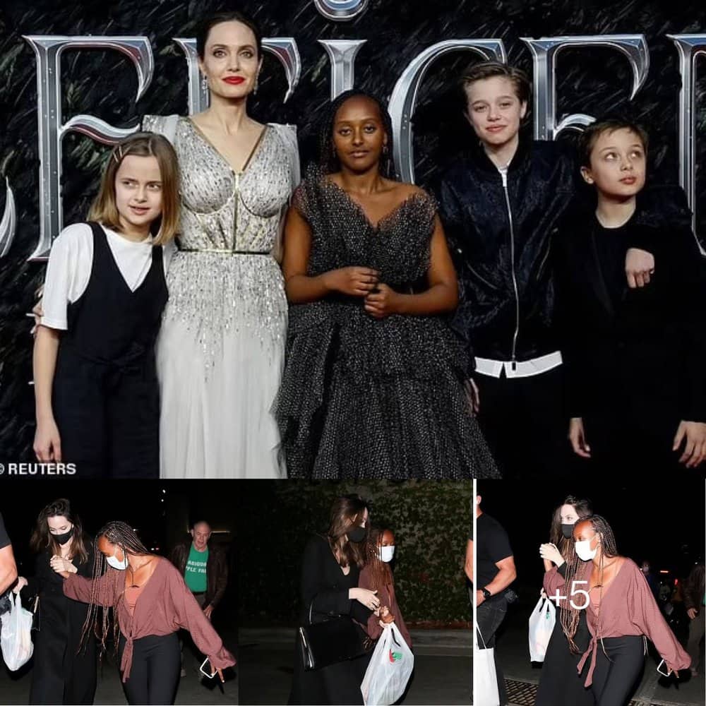 Angelina Jolie and Daughter Zahara Enjoy Ziggy Marley Concert in Hollywood