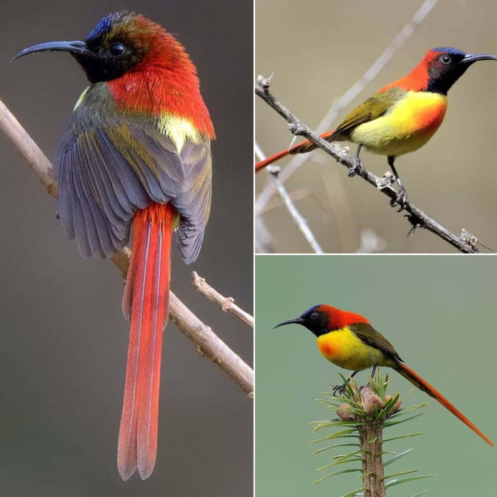The Striking Elegance of the Fire-Tailed Sunbird: A Small Bird with a ...