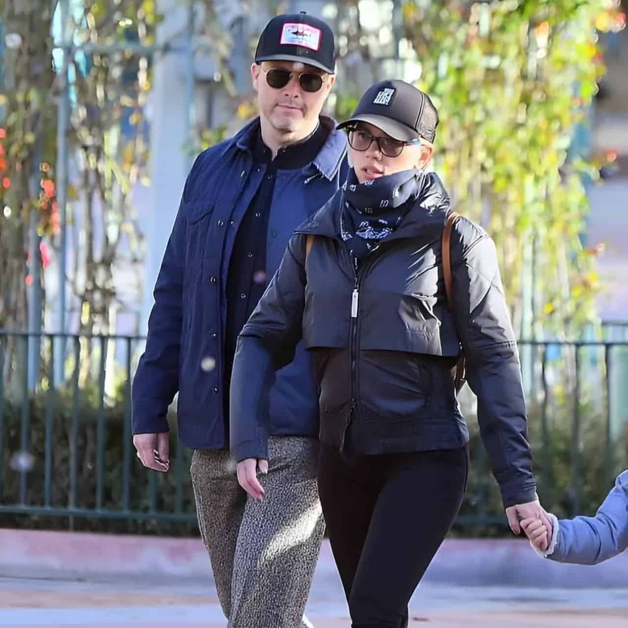 Scarlett Johansson and Colin Jost Enjoy Family Day at Disneyland